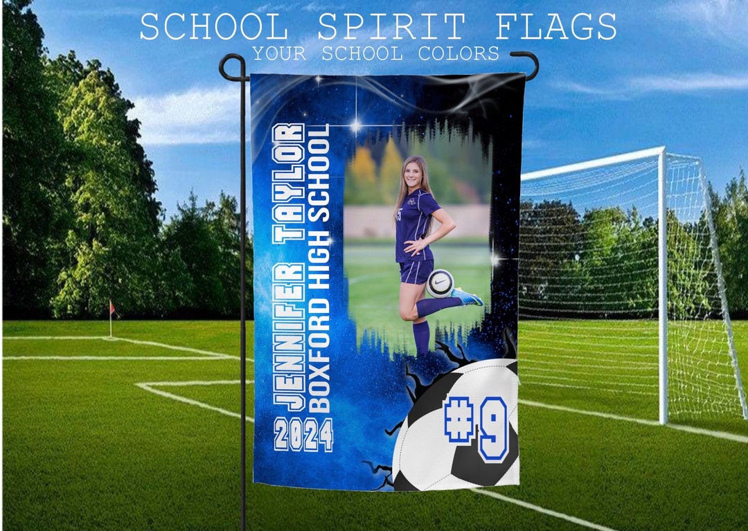 Personalized Senior Soccer Garden Flag: Varsity Sports Photo Yard ...
