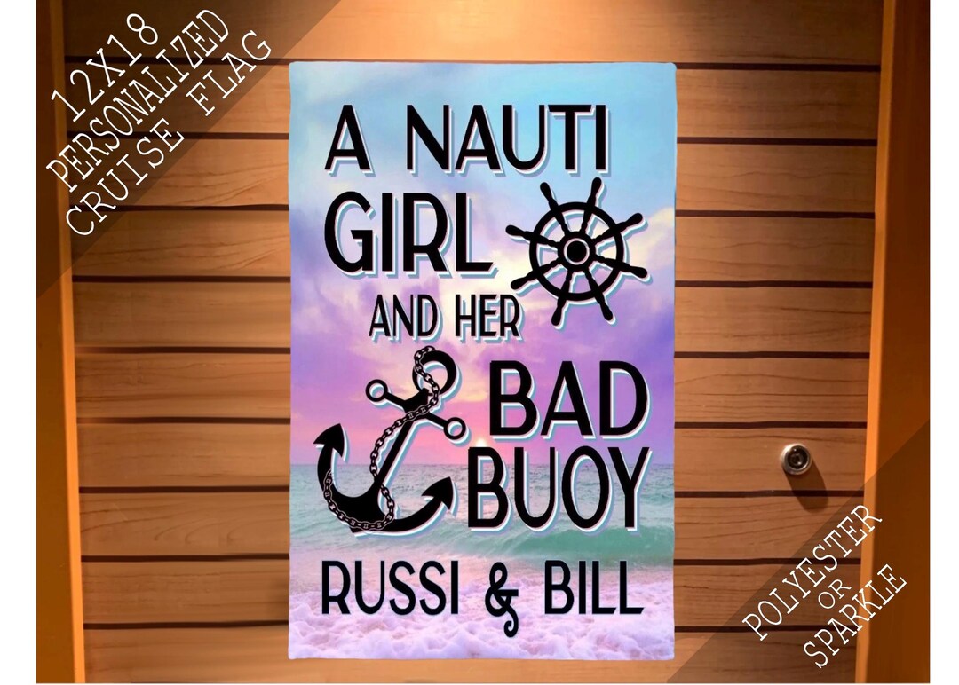 Cruise Sign Magnet, Nauti Couples Cruise Door Flag, Cruise Door ...