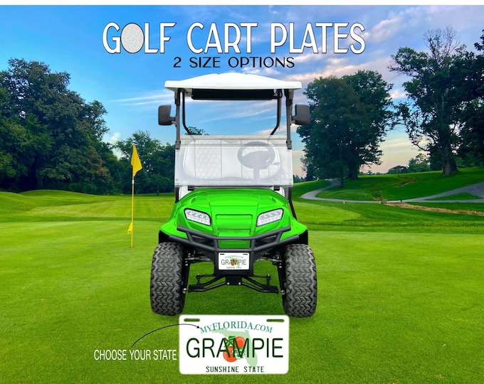 Golf Cart Vanity License Plate, Personalized License Plate for Golfer ...