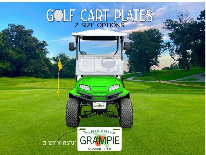 Custom Golf Cart Mini License Plate: Personalized State Plate - Etsy