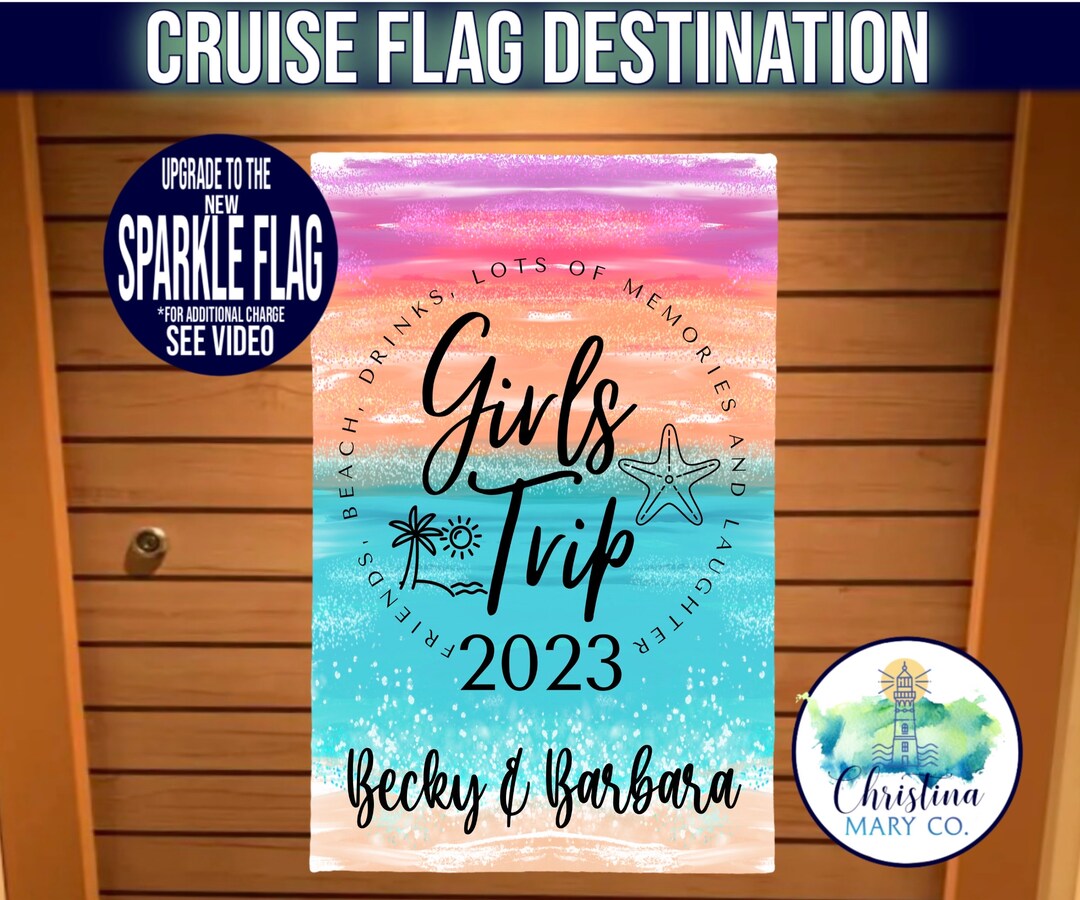 Cruise Sign Magnet Girl Trip Cruise Door Flag, Cruise Door Decoration ...