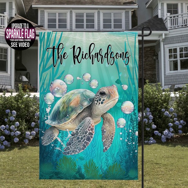 Sea Turtle Garden Flag - Etsy