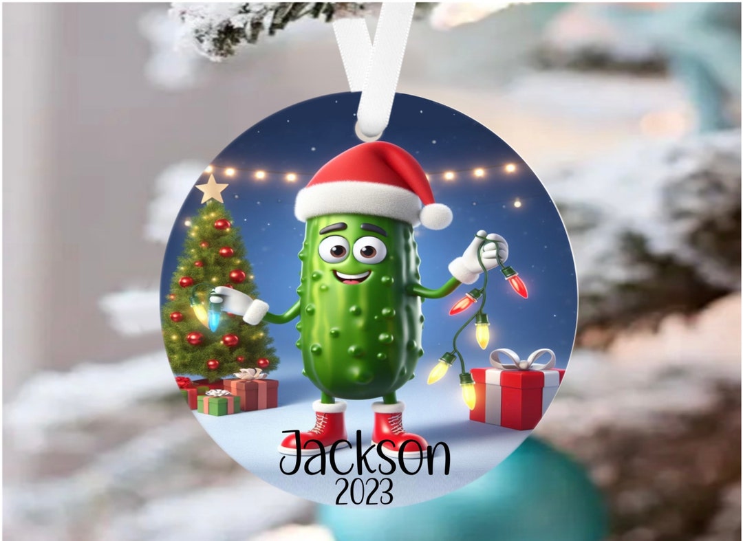 Pickle Christmas Ornament, Hide the Pickle Ornament, Personalized ...
