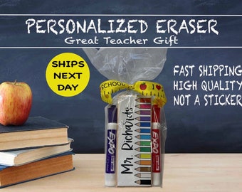 Teacher Name Dry Eraser Custom Teacher Appreciation Gift Chalkboard and ...