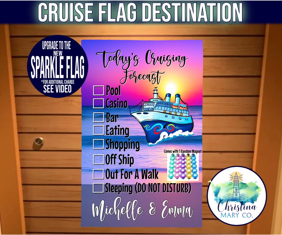 Cruise Sign Magnet Marker Cruise Door Flag, Cruise Door Decoration ...
