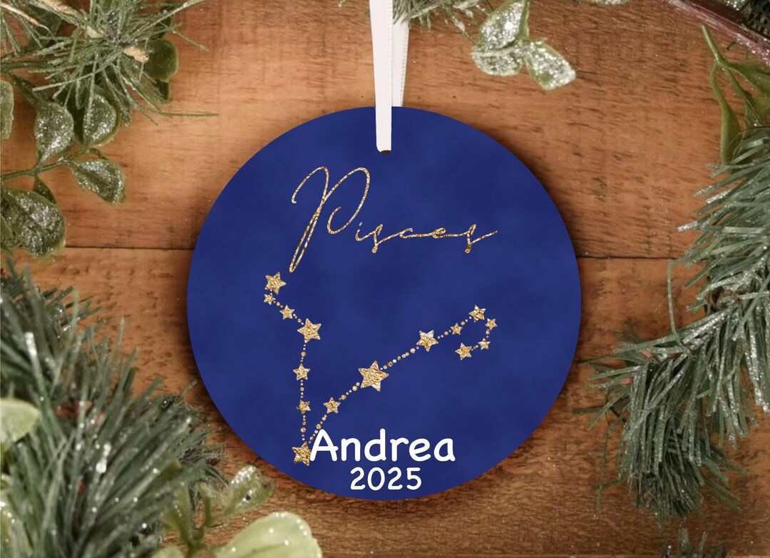 Pisces Astrology Ornament, Astrology Christmas Ornaments, Space ...