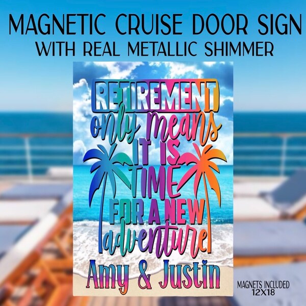 Retirement Cruise Door Sign - Etsy