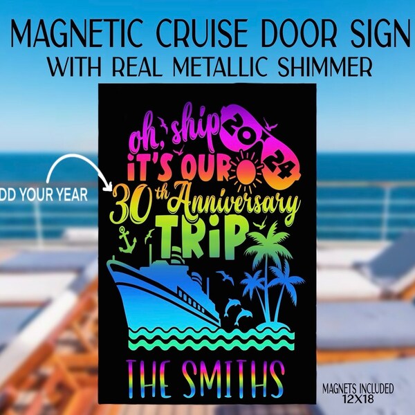 Anniversary Cruise Magnetic Door Banner - Etsy