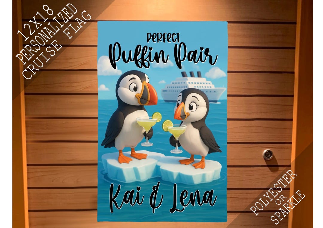 Personalized Puffin Couple Cruise Door Magnet: Cabin Door Decoration - Etsy