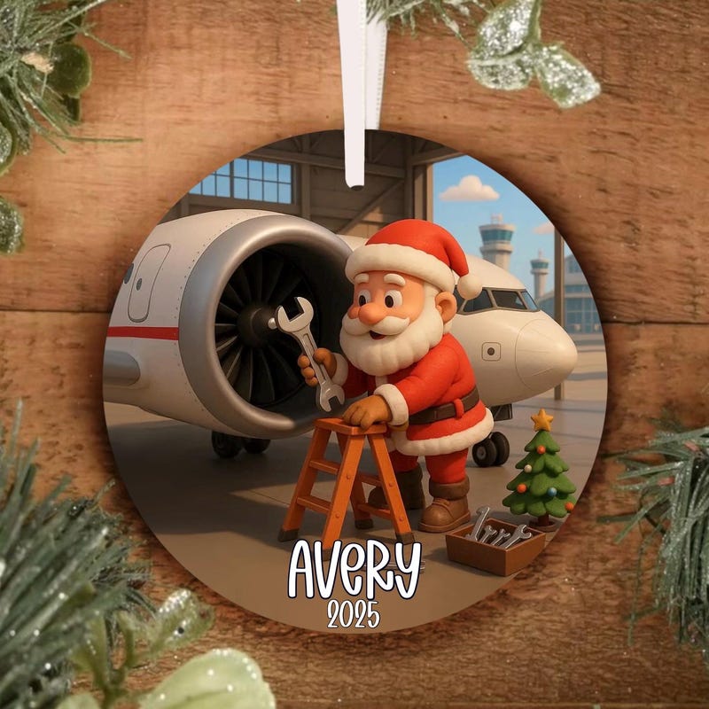 Santa in Airplane - Etsy