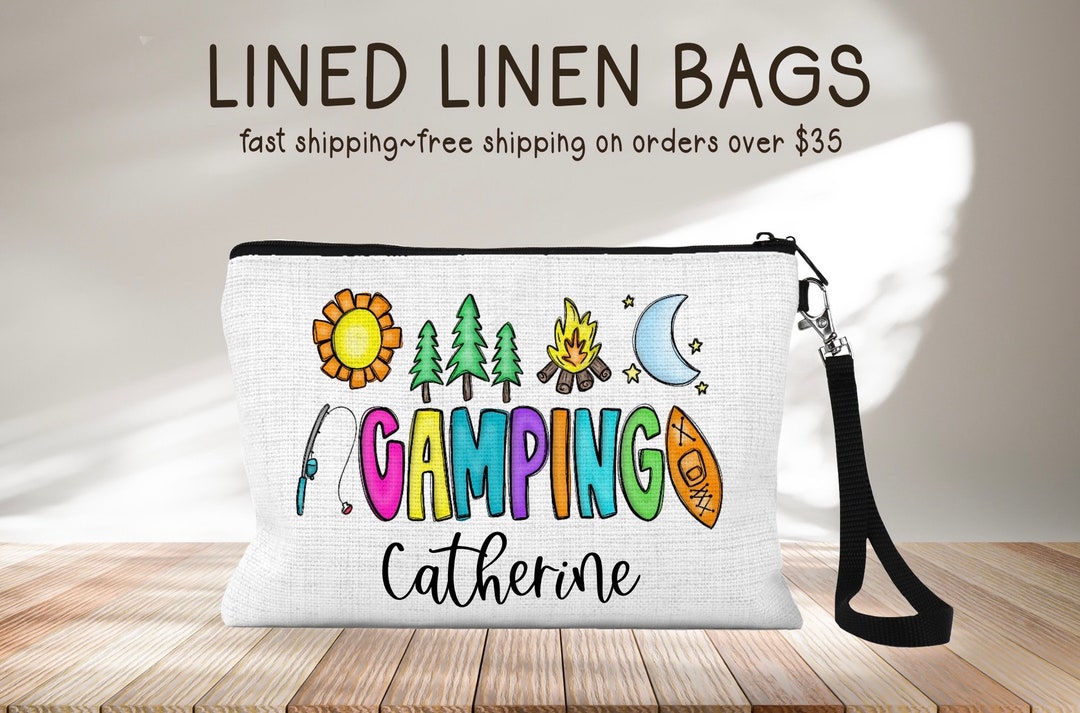 Custom Camping Gift Gift, Summer Camp Staff Bag, Makeup Bag, Camping ...