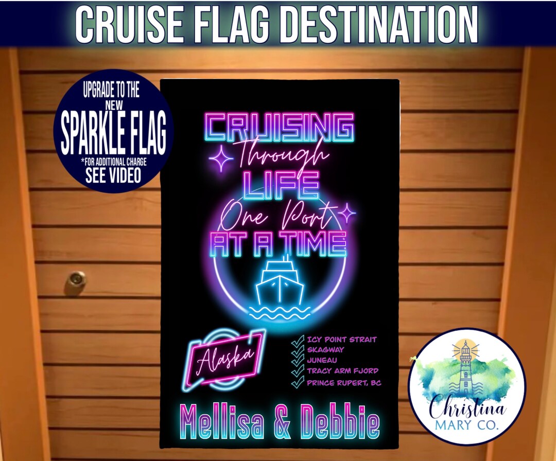 Cruise Magnet Alaska Family Sign Banner Flag, Cruise Door Decoration ...