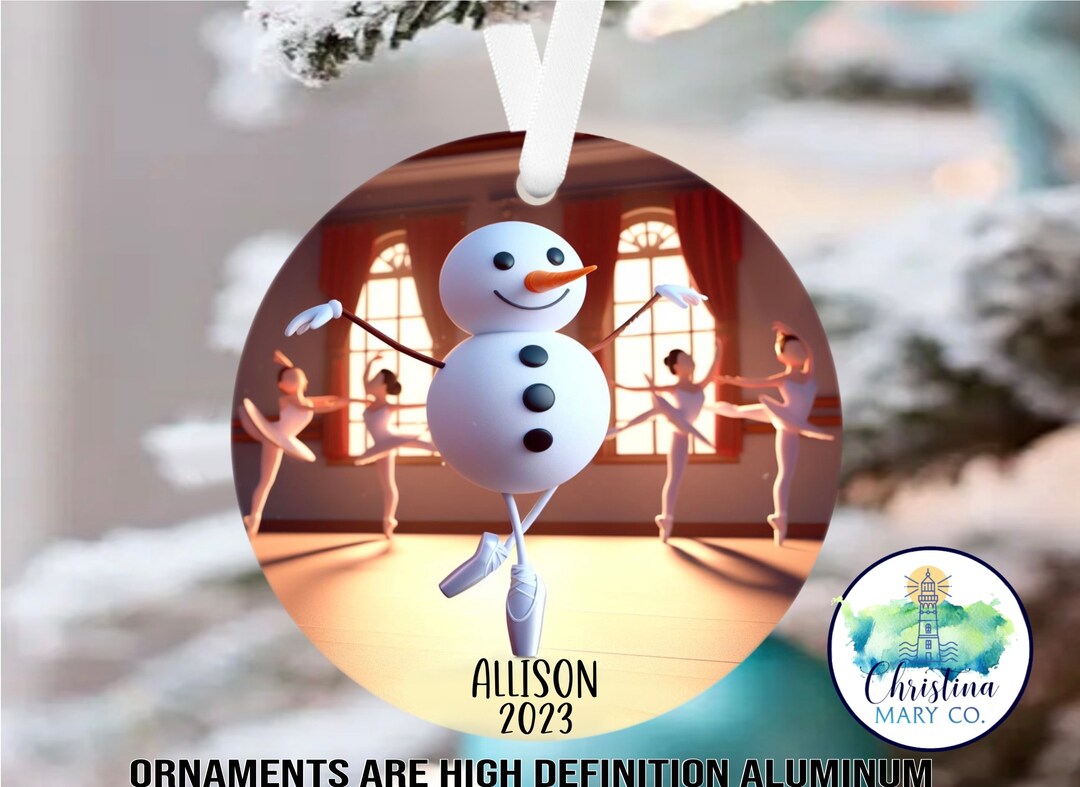Personalized Snowman Ballet Dance Ornament Dance Christmas Ornament ...