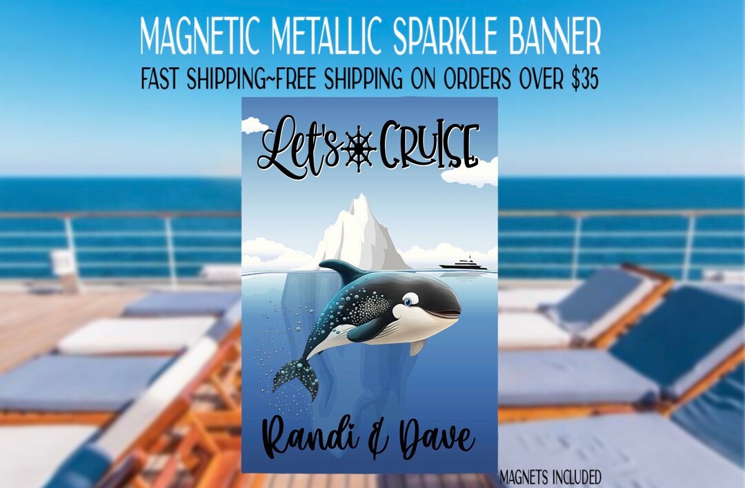 Cruise Magnet Orca Whale Alaska Antarctica Cruise Flag, Cruise Door ...