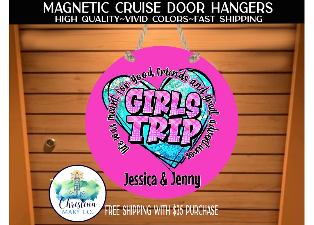 Girls Trip Cruise Door Magnet Sign, Magnetic Cruise Door Sign ...