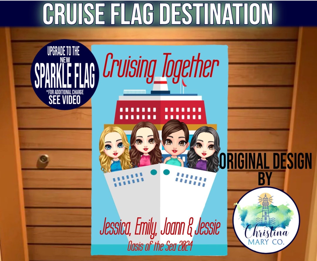 Cruise Sign Magnet Girls Trip Cruise Door Flag, Cruise Door Decoration ...