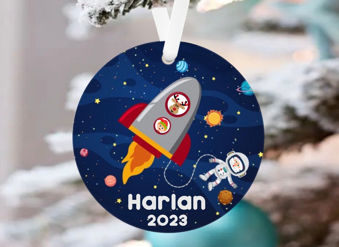 Santa SPACE Ornament, Solar System Space Ornament, Space Christmas ...