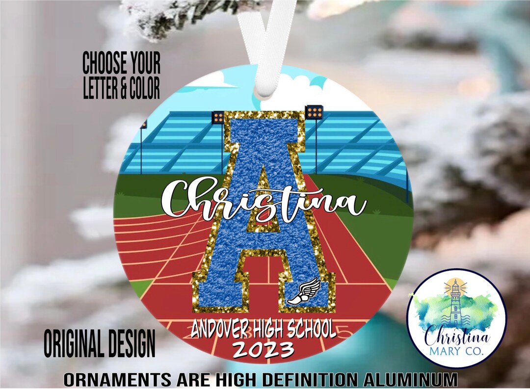 Personalized Varsity Letter Track Ornament Varisty High - Etsy