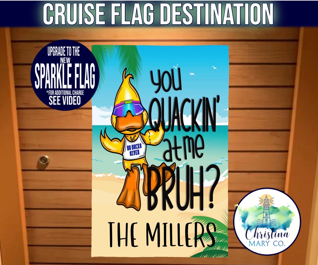 Magnetic Duck Bruh Crusie Flag, Cruise Door Decoration, Cruise Door ...