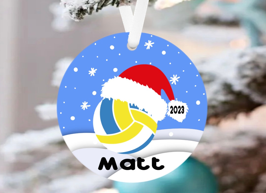 Volleyball Christmas Ornament, Personalized Ornament, Volleyball ...