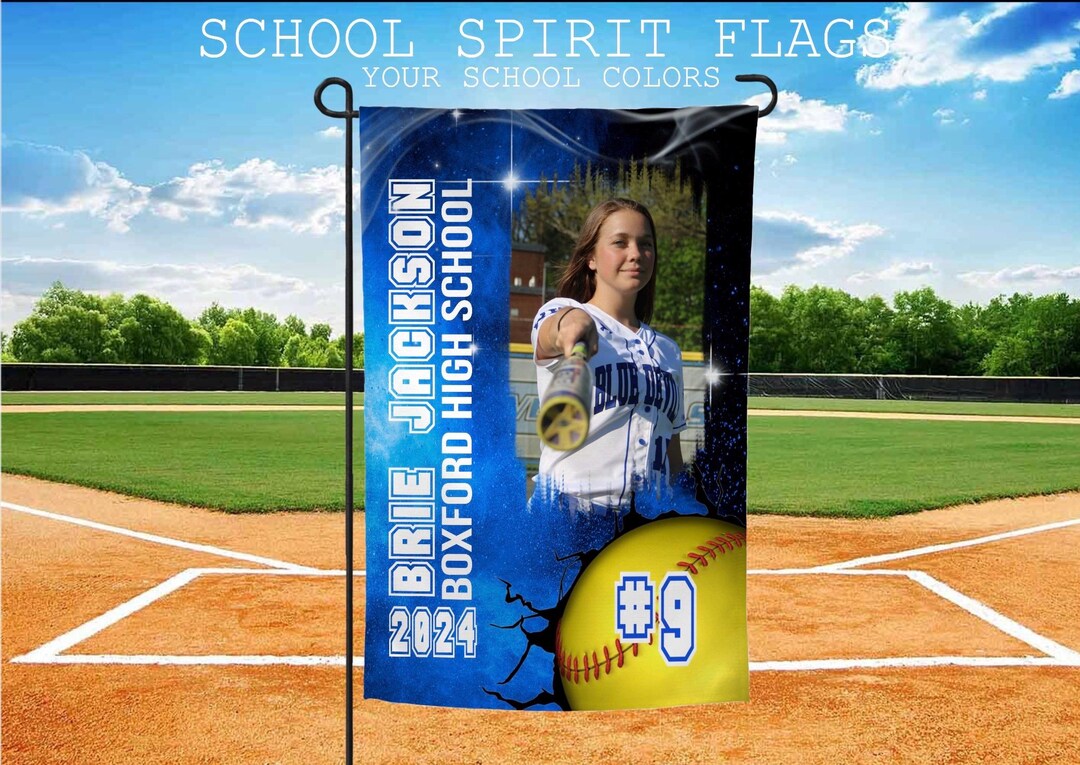 Personalized Senior Softball Garden Flag: Varsity Sports Photo Yard ...