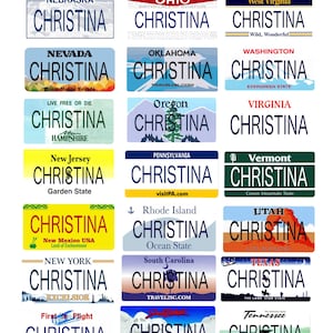 Personalized State Mini License Plate: Kids Car, Bike, Power Wheels - Etsy