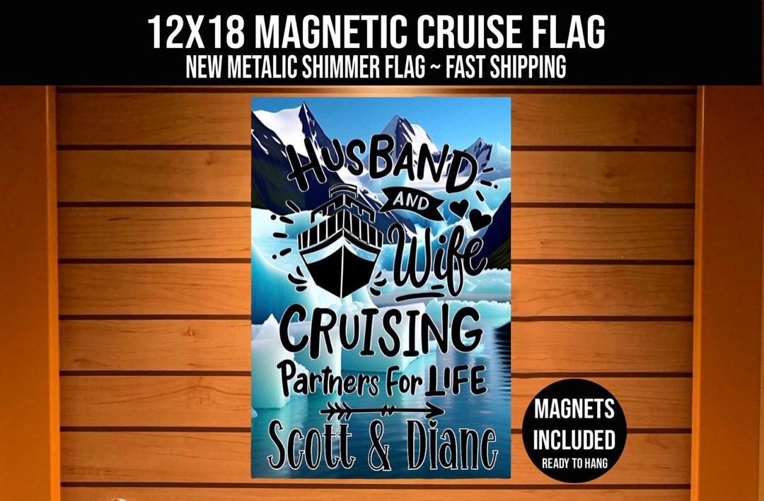 Cruise Magnet Alaska Couples Sign Banner Flag, Cruise Door Decoration ...