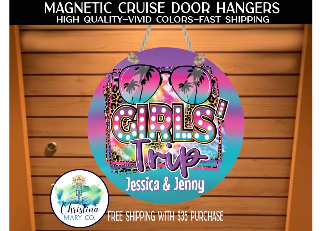 Girls Trip Cruise Door Magnet Sign, Magnetic Cruise Door Sign ...