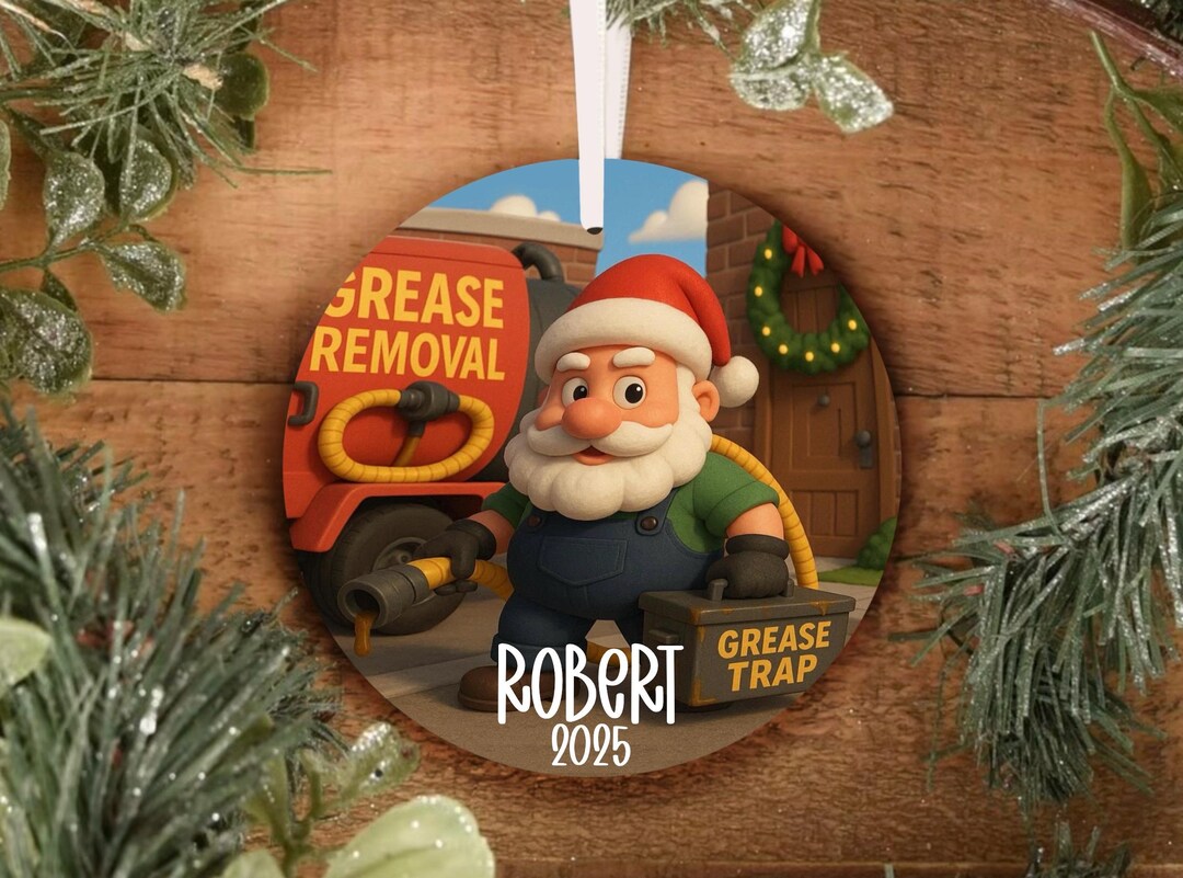 Grease Trap Worker Christmas Ornament: Santa Gift - Etsy