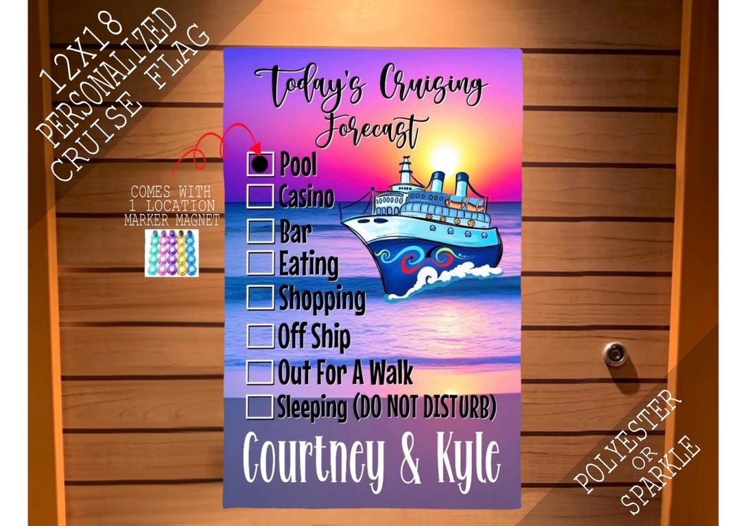 Cruise Sign Magnet Marker Cruise Door Flag, Cruise Door Decoration ...