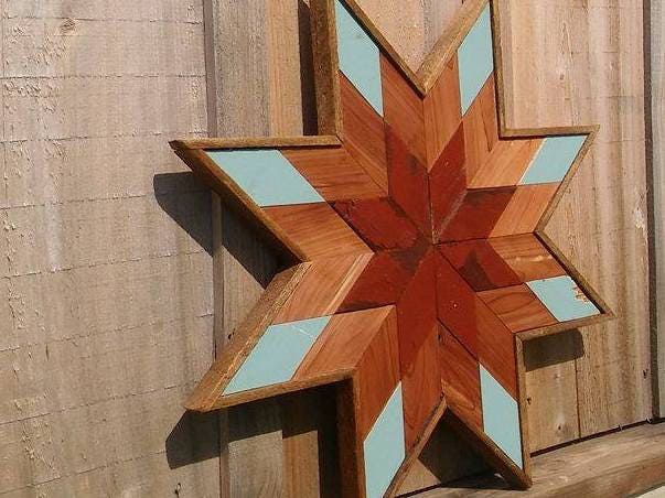 Barn Star, Star Quilt, Wooden Barn Quilt Star, Slavaged Wood Art - Etsy