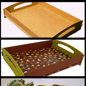 Rectangular Unfinished MDF Serving Platter, Engravable Wood Serving ...