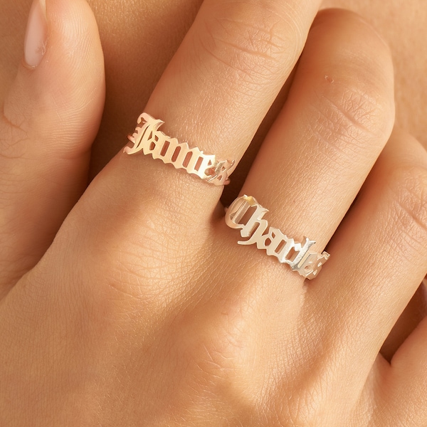 Customized Name Rings - Etsy UK