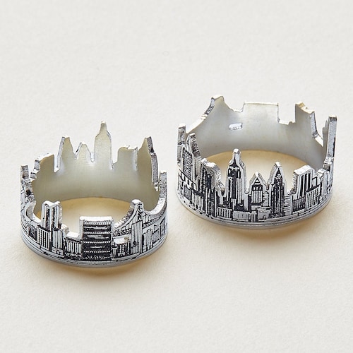 Custom City Ring Personalized Cityscape Ring Statement - Etsy