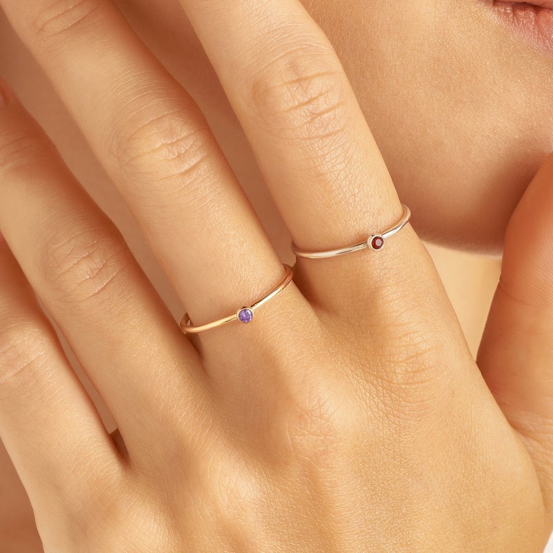 Small Stone Ring - Etsy