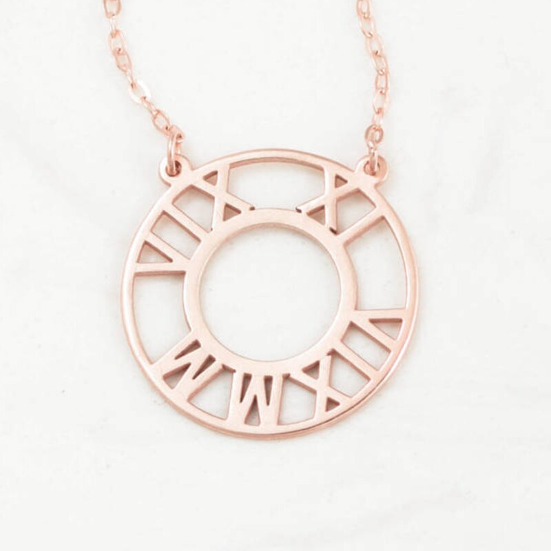 Roman Numeral Pendant - Etsy