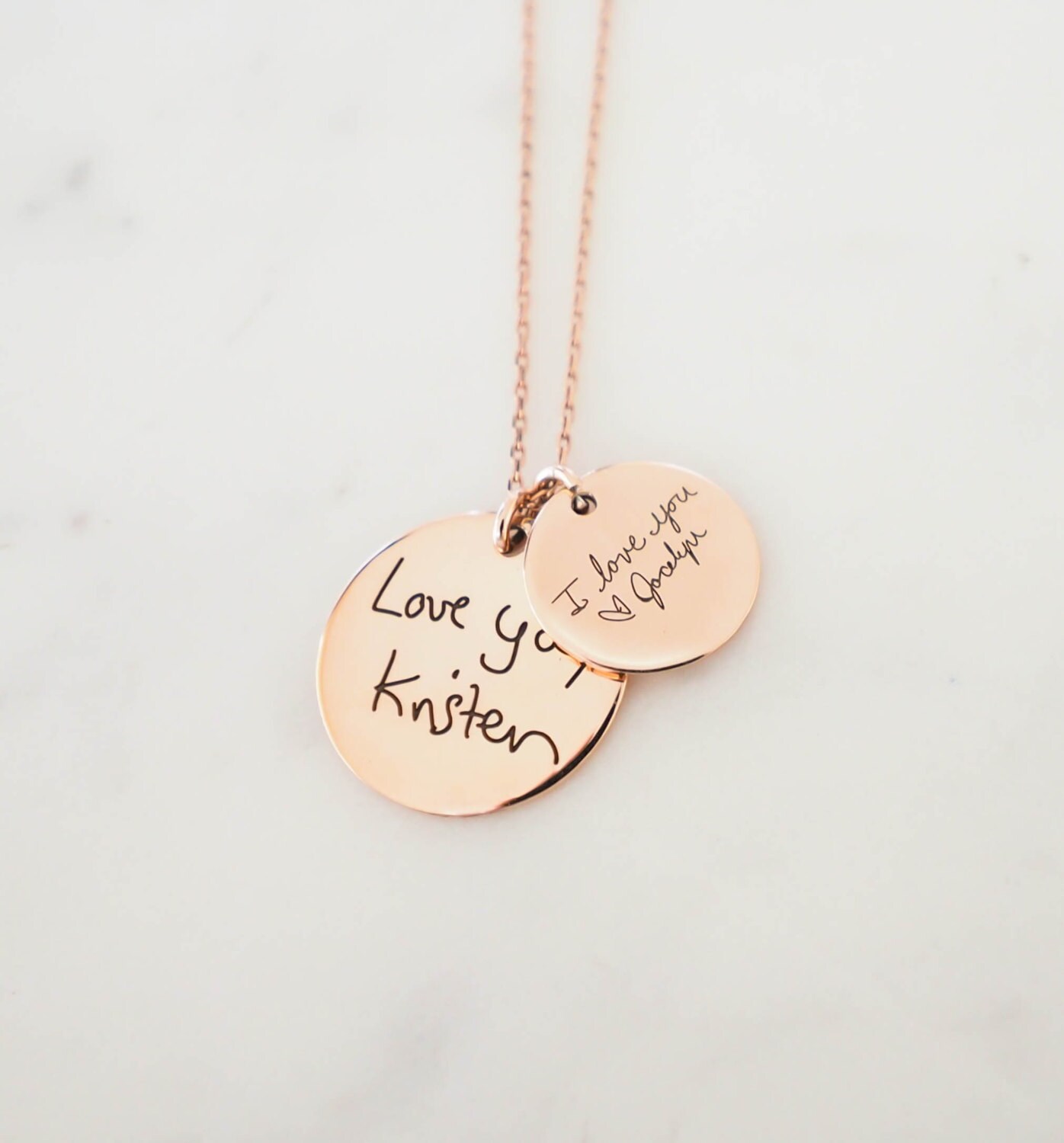 Handwriting Jewelry Personalized Necklace Actual | Etsy