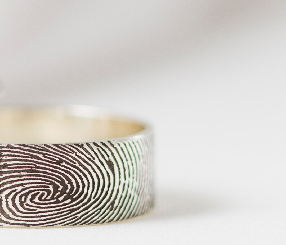 Custom Fingerprint Ring • Actual Fingerprint Band • Personalized ...