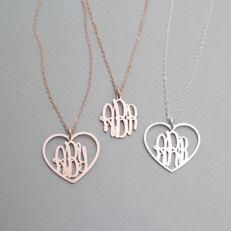 Custom Monogram Jewelry Personalized Initials Necklace | Etsy