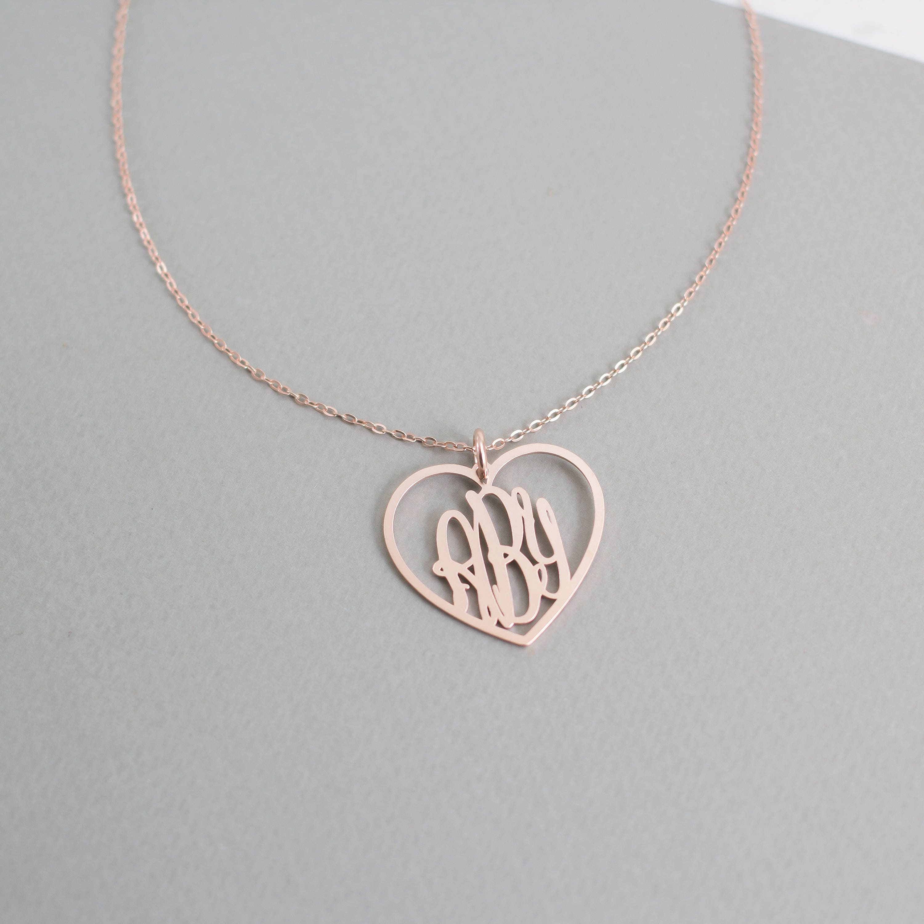 Custom Monogram Jewelry Personalized Initials Necklace | Etsy