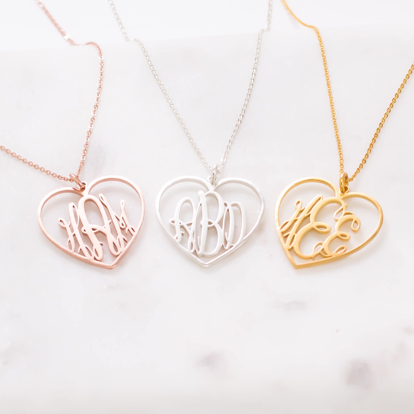 Custom Monogram Jewelry Personalized Initials Necklace | Etsy