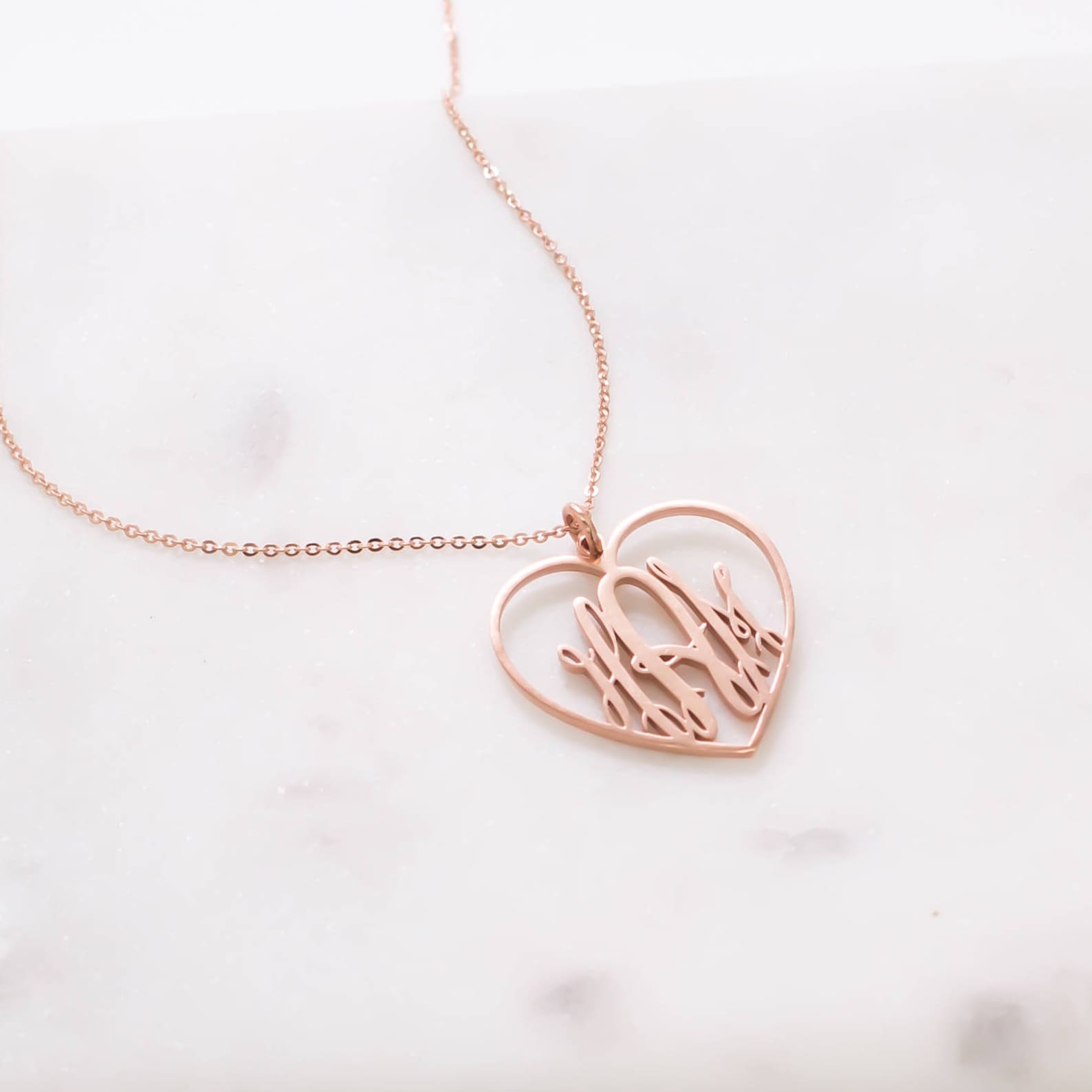 Custom Monogram Jewelry Personalized Initials Necklace | Etsy