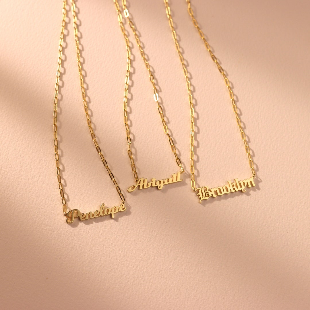 Personalized Name Necklace • Custom Chain Necklace • Layering Gold ...