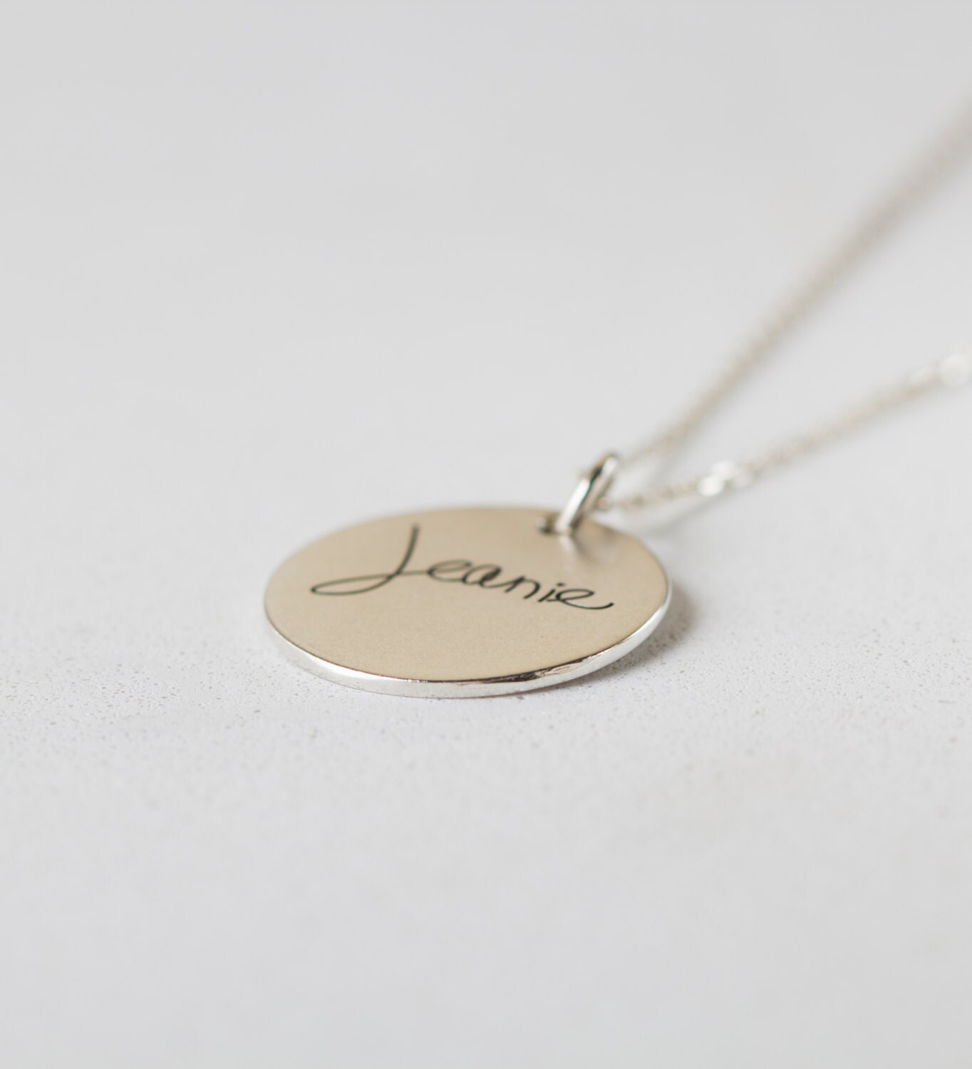 Handwriting Jewelry Personalized Necklace Actual | Etsy