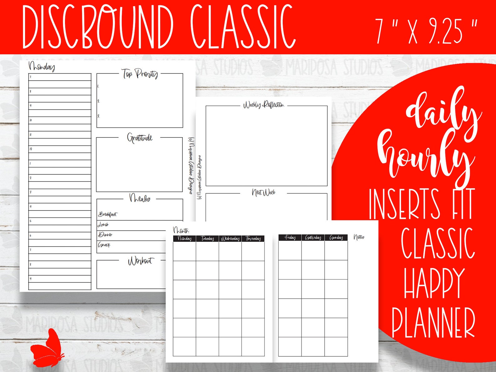 Discbound Classic Happy Planner Daily Hourly - Etsy