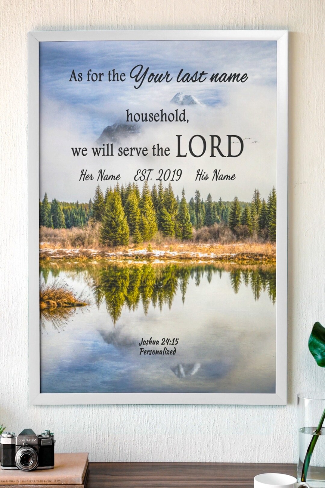 Joshua 24 15 Sign Personalized Family Name Signs ... Will - Etsy