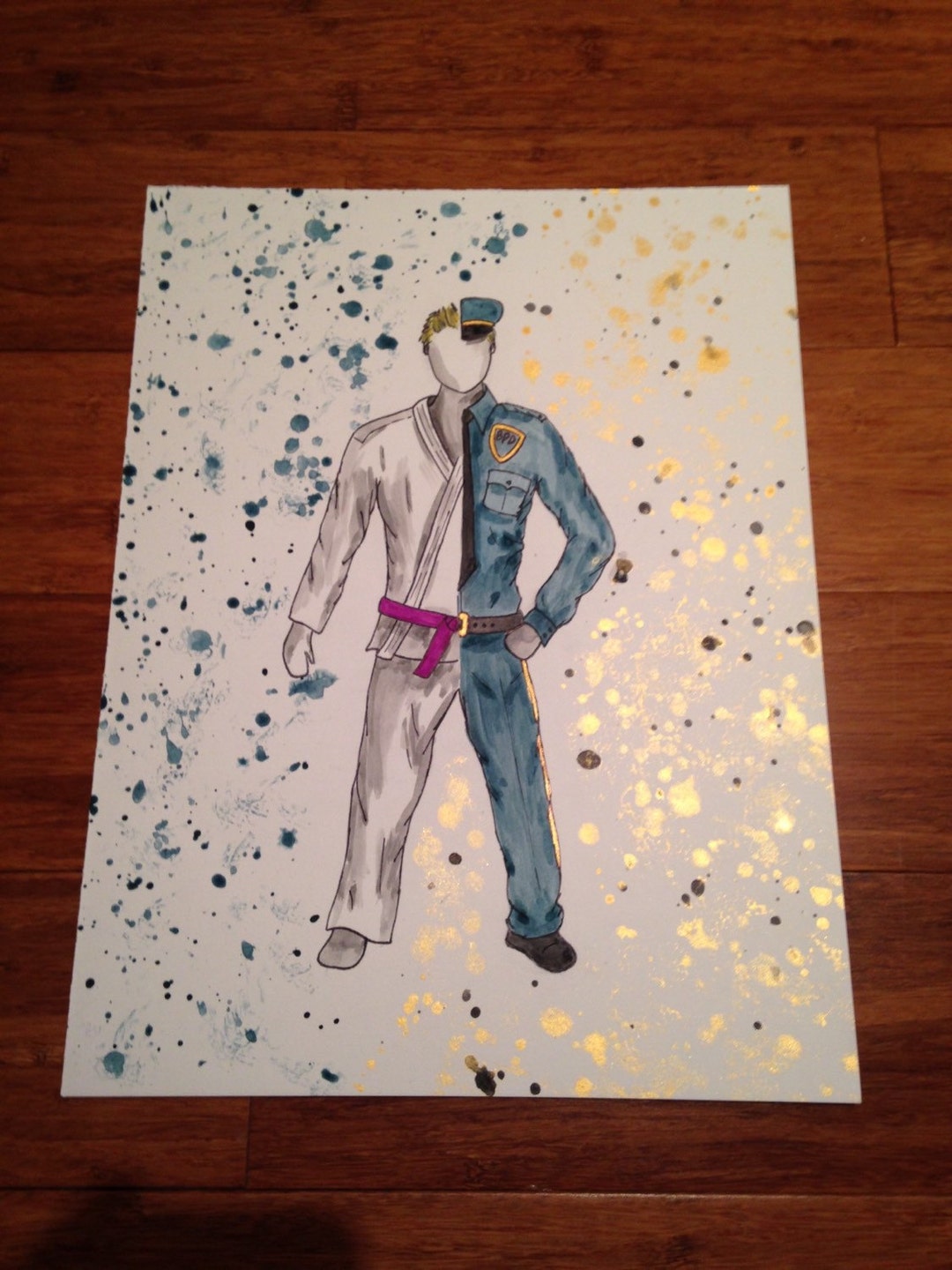 Custom Jiu Jitsu Painting. Half Gi You Choose the Other Half. - Etsy