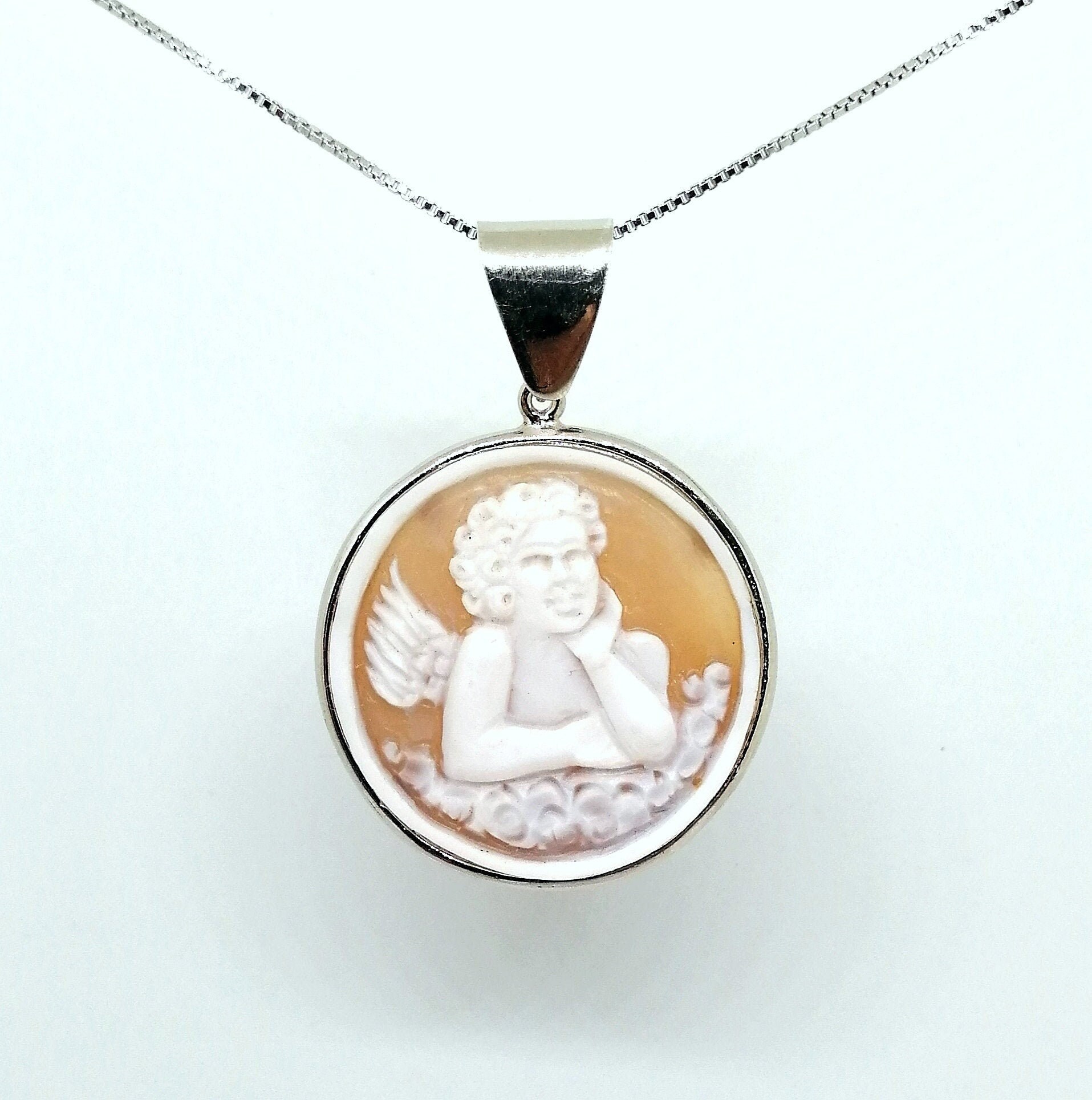 Angel Cameo Pendant With 925 Silver Setting - Etsy UK