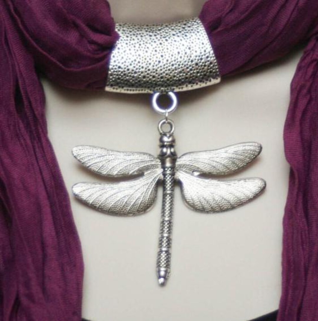 Metal Dragonfly Scarf Pendant - Etsy