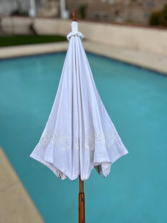 Antique Parasol Frame 1880’s with new Embroidered Lin… - Gem